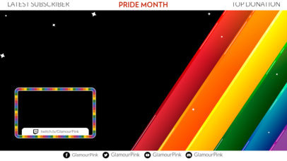 Placeit - OBS Stream Overlay Generator for Gamers Featuring Rainbow Colors