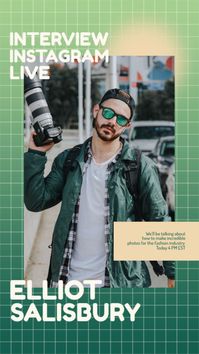 Placeit - Instagram Story Design Maker to Announce a Live Interview