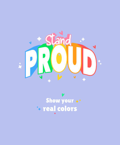 Placeit - LGBT T-Shirt Design Template for Pride Month