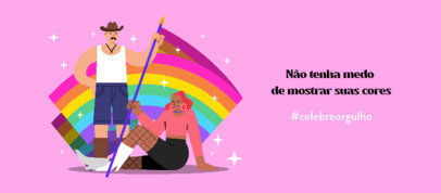 Placeit - LGBT Facebook Cover Design Template Featuring Illustrated ...