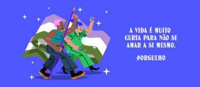 Placeit - LGBT Facebook Cover Design Template Featuring Illustrated ...