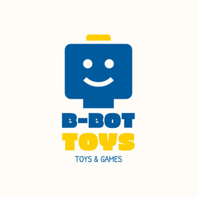 Placeit - Logo Maker for Toy Stores with a Futuristic Robot Graphic