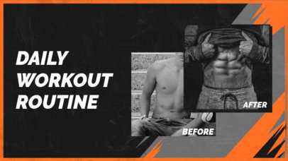 Placeit - YouTube Thumbnail Template for a Workout Challenge Featuring ...