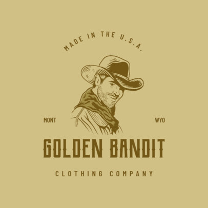 Placeit - Countryside Ranch Logo Template Featuring a Cowboy at a Rodeo