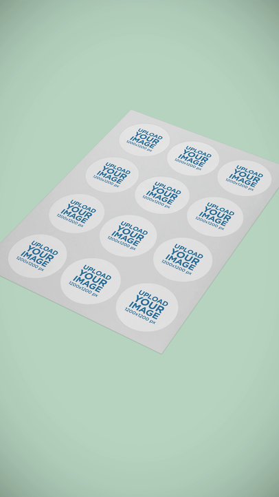 Placeit - Video of Rounded Branding Stickers