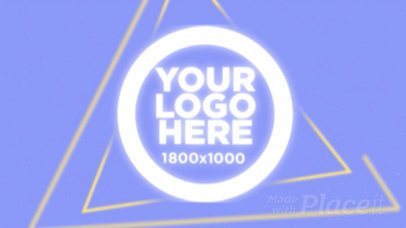 Placeit - Logo Animation - Logo Floating Over Blue Halo