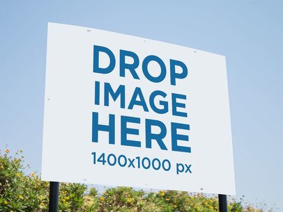 Placeit - Real Estate Lawn Sign Mockup Outside a Big House